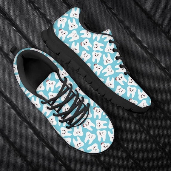Cartoon Nurse Pattern Sport Jogging Running Shoes For Women Flat Casual ...