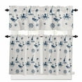 Cartoon Ocean Kitchen Curtains Valances and Tiers Nautical Ship Octopus ...