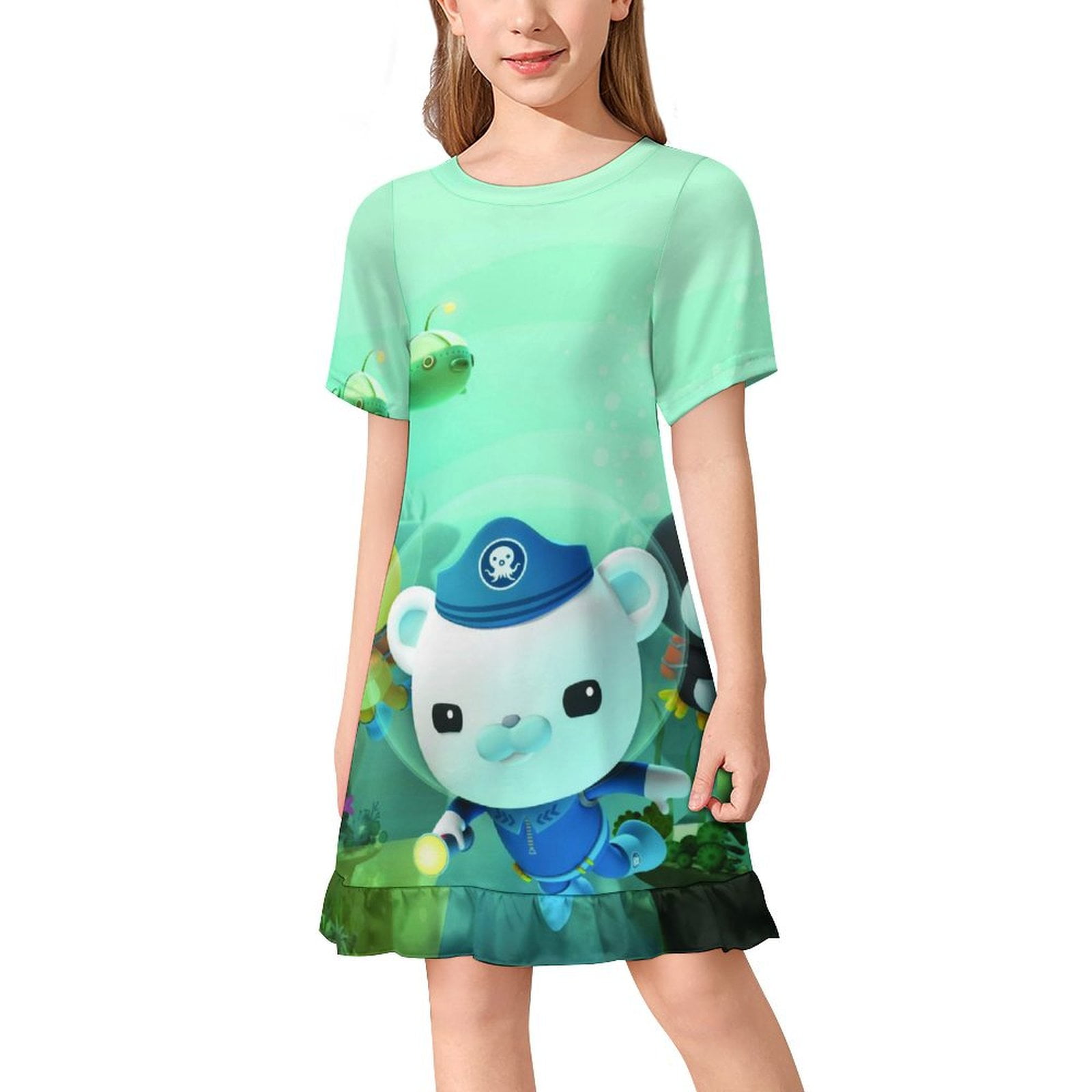 Cartoon Octonauts Children's Short Sleeved Dress 3D Printed Classical ...