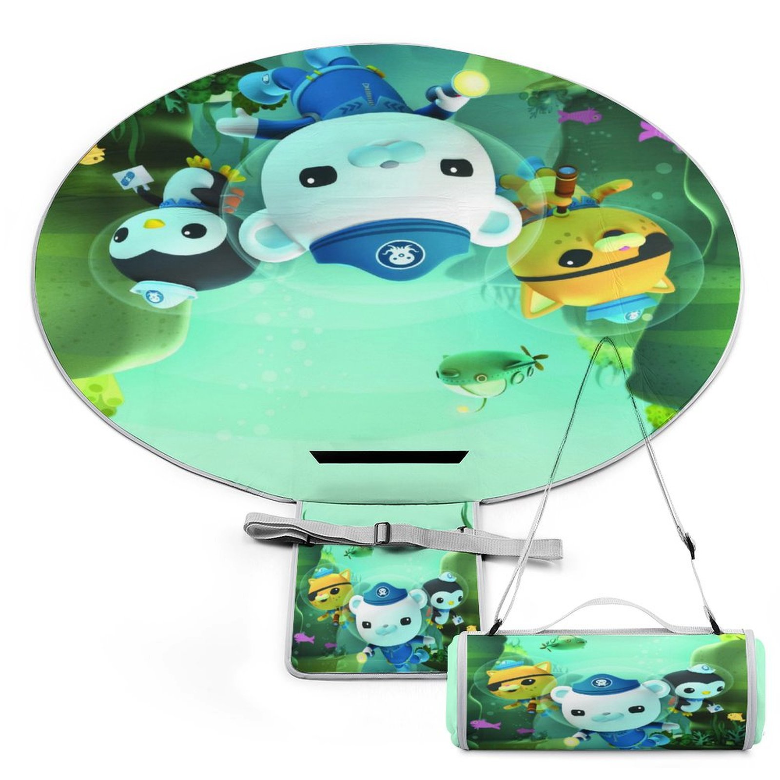 Cartoon Octonauts Round Picnic Mat Summer Beach Blanket Crawling Mat ...
