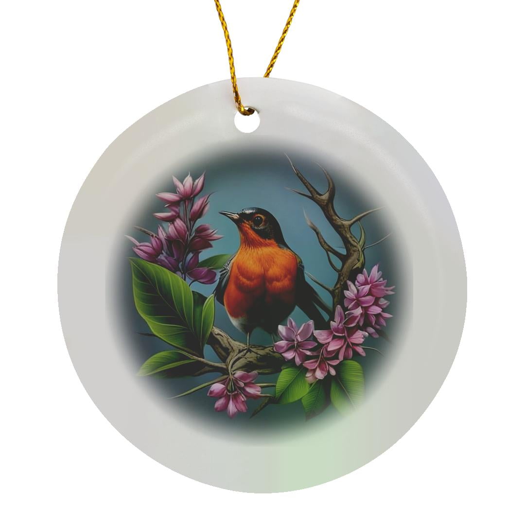 3drose, Cartoon of an American Robin with Connecticut State Flower ...