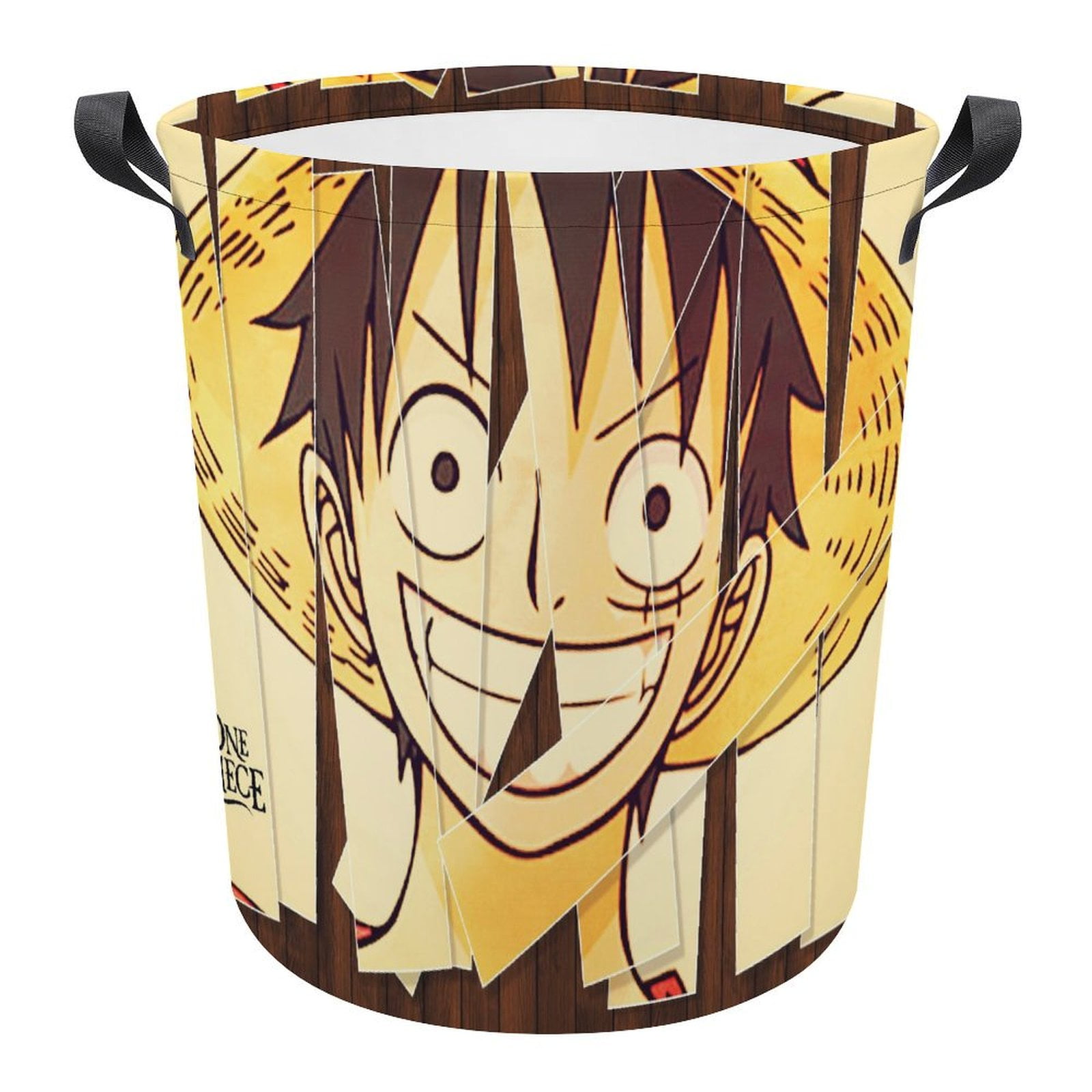 Cartoon One Piece Laundry Hamper Foldable With Handles Universal Oxford ...