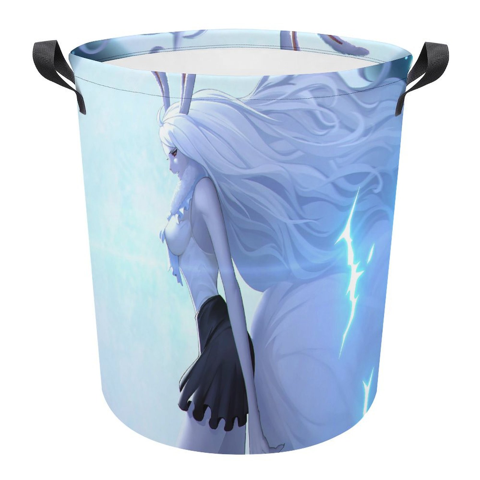 Cartoon One Piece Storage Basket Circular Hamper with Handle Foldable ...