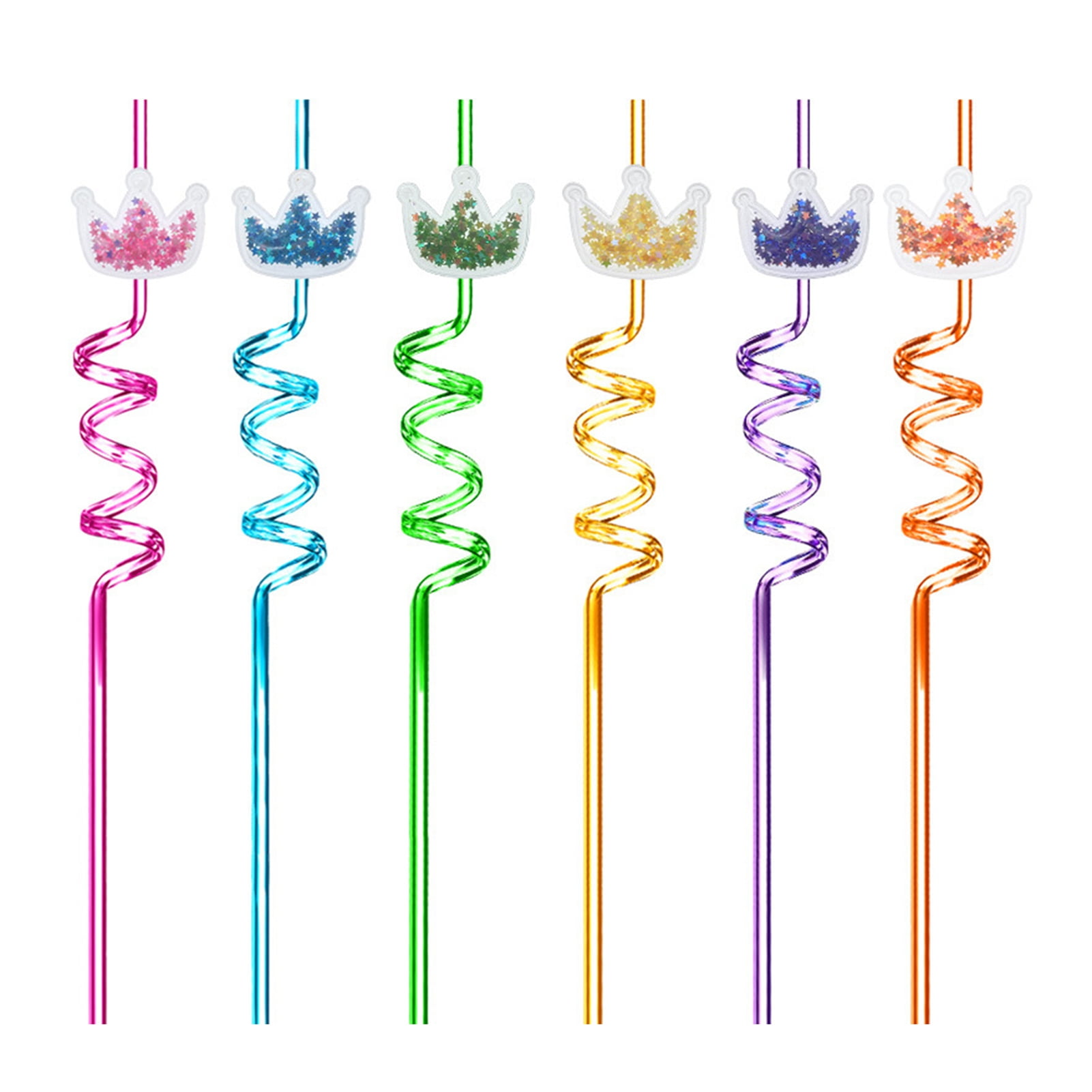 Cartoon Ornament Straws Kids-friendly Drinking Straws 6pcs Cartoon ...