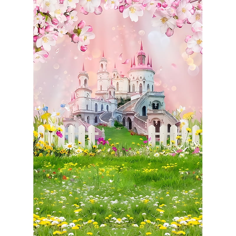 Cartoon Outdoor Scenery Photography Backdrops Props Flower Spring Fairy ...