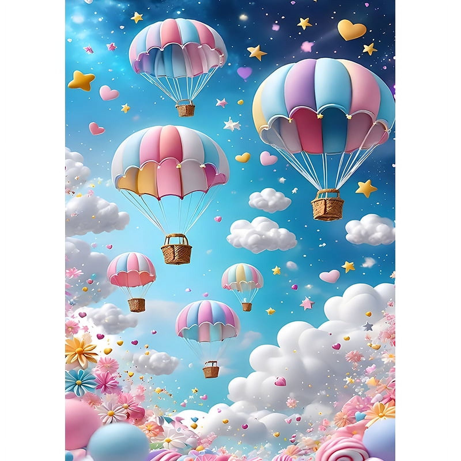 Cartoon Outdoor Scenery Photography Backdrops Props Flower Spring Fairy ...