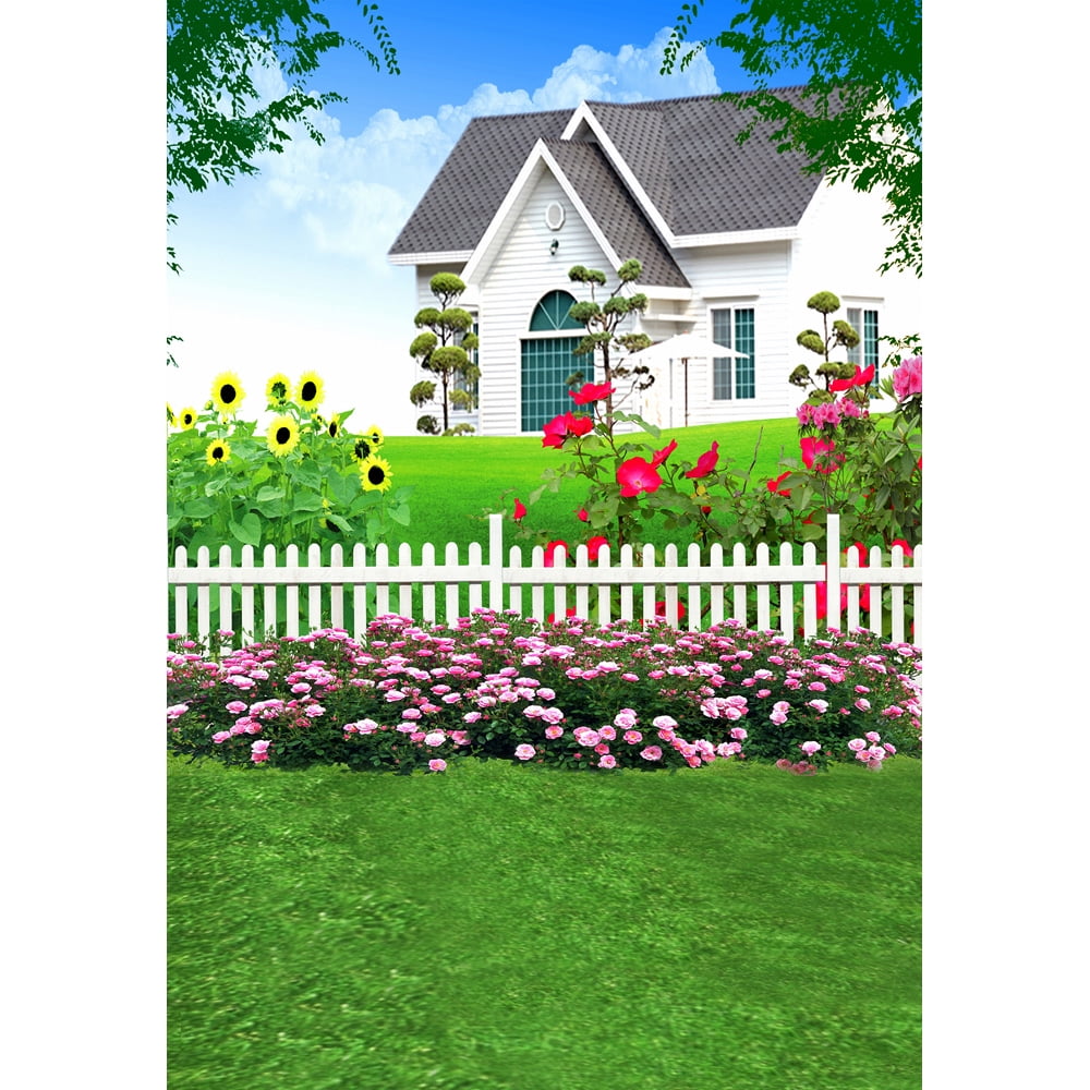 Cartoon Outdoor Scenery Photography Backdrops Props Flower Spring Fairy ...