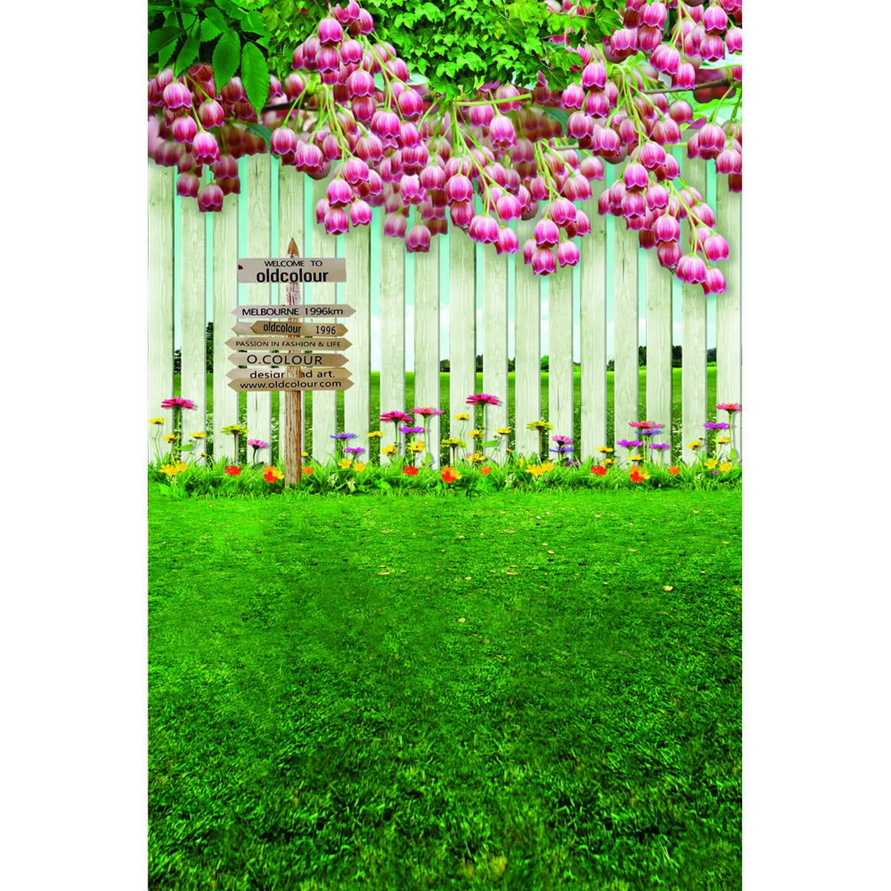 Cartoon Outdoor Scenery Photography Backdrops Props Flower Spring Fairy ...