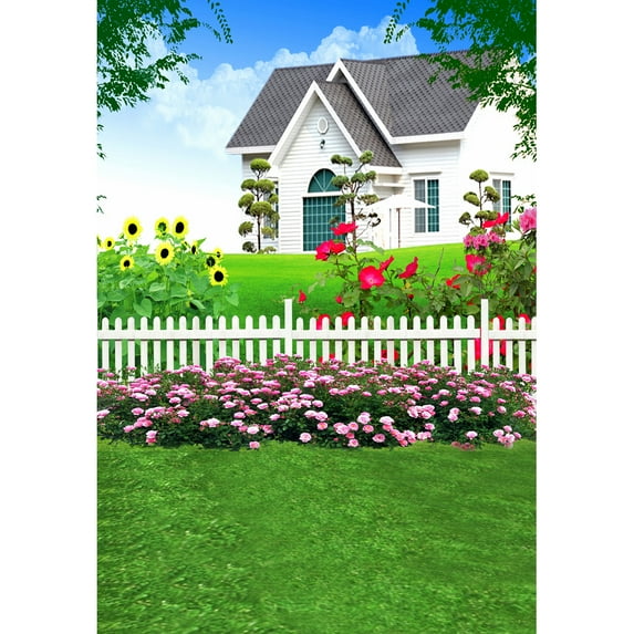 Cartoon Outdoor Scenery Photography Backdrops Props Flower Spring Fairy ...