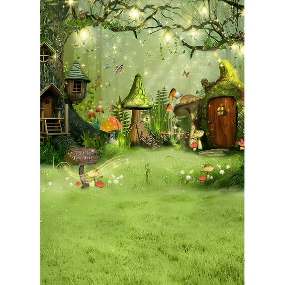 Cartoon Outdoor Scenery Photography Backdrops Props Flower Spring Fairy ...