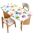 Cartoon Owl Fitted Rectangle Tablecloth 32" x 72" Cute Animal Modern ...