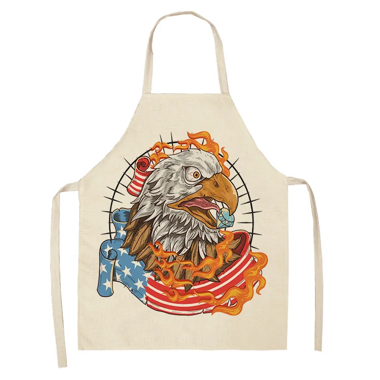 Cartoon Owl Fox Pattern Apron Household Cleaning Utensils Kitchen Oil ...