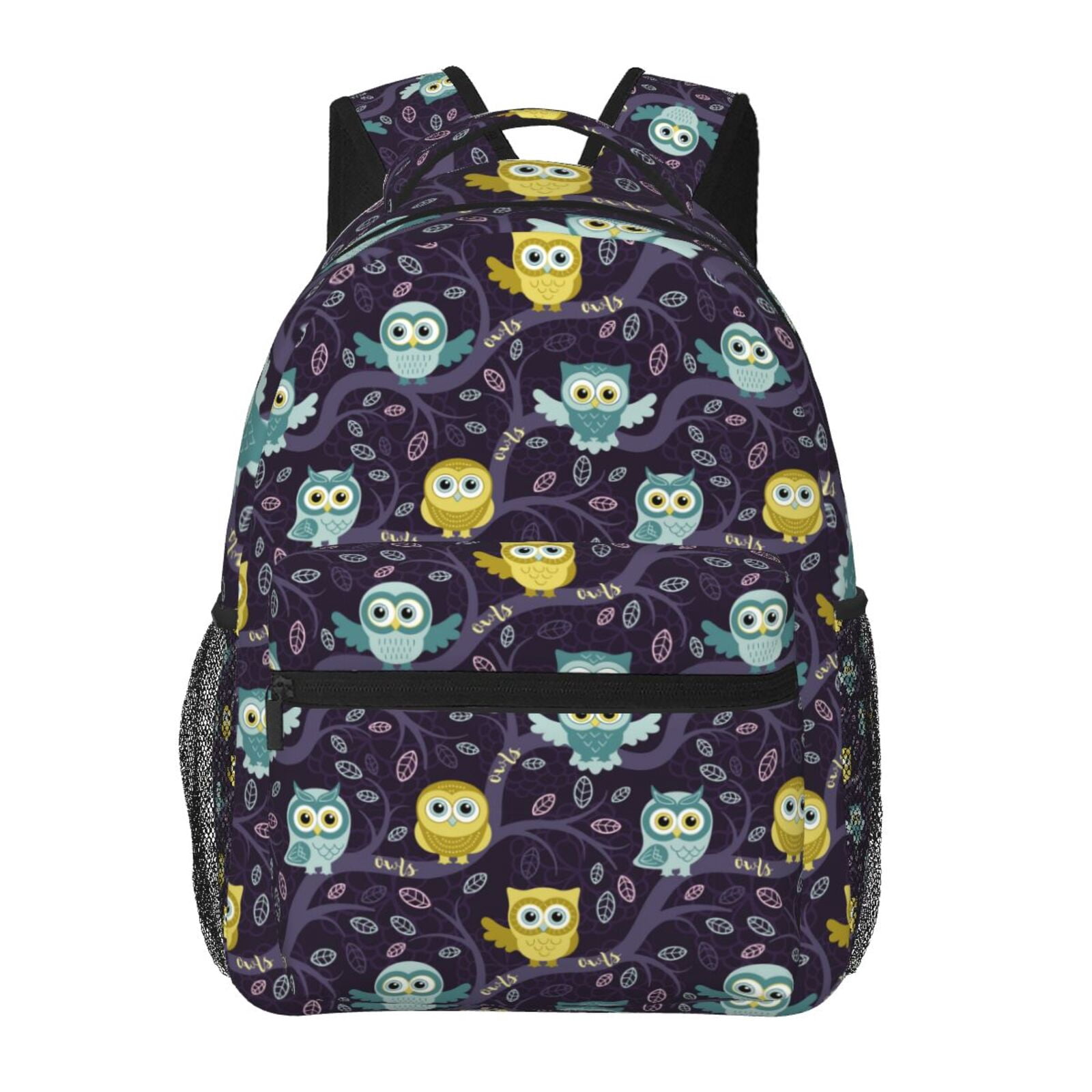 Cartoon Owl Pattern Backpack for Men Women Laptop Backpack Hiking ...