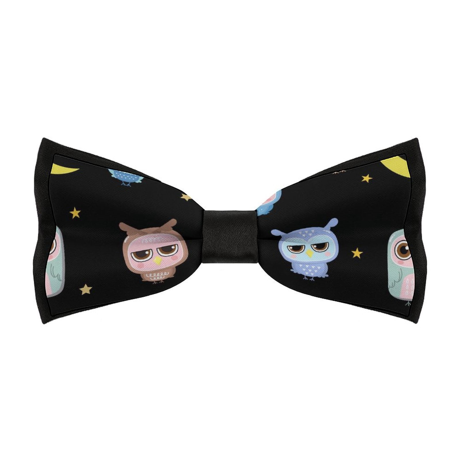 Cartoon Owl Pattern Bow Tie Necktie Silk Ties For Men Casual Neck Tie ...