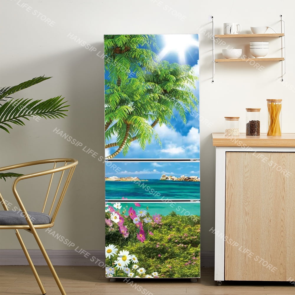 Cartoon Owl Refrigerator Modeling Door Wrap Sticker Peel and Stick ...