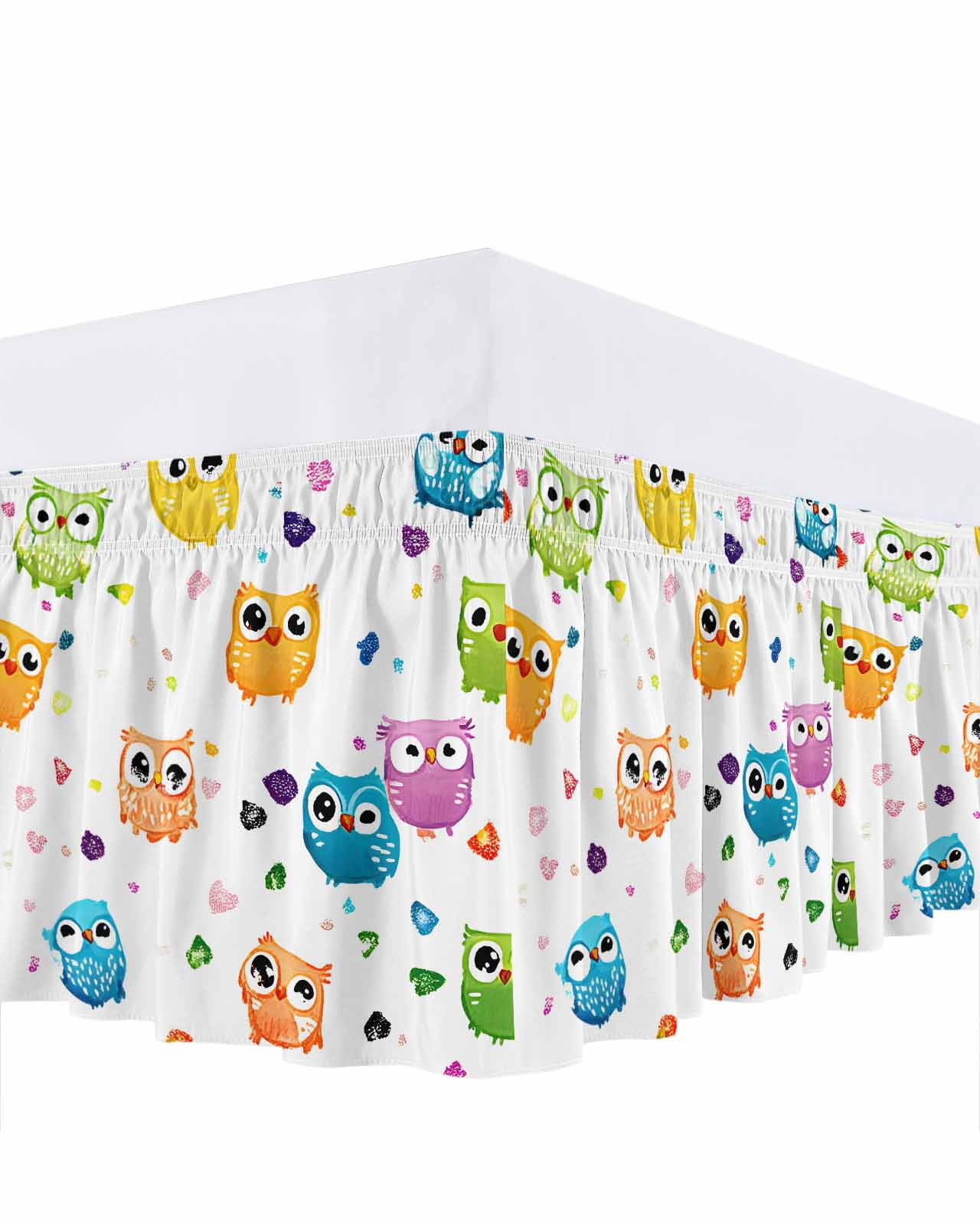 Cartoon Owl Ruffle Bed Skirt California King Size Cute Animal ...
