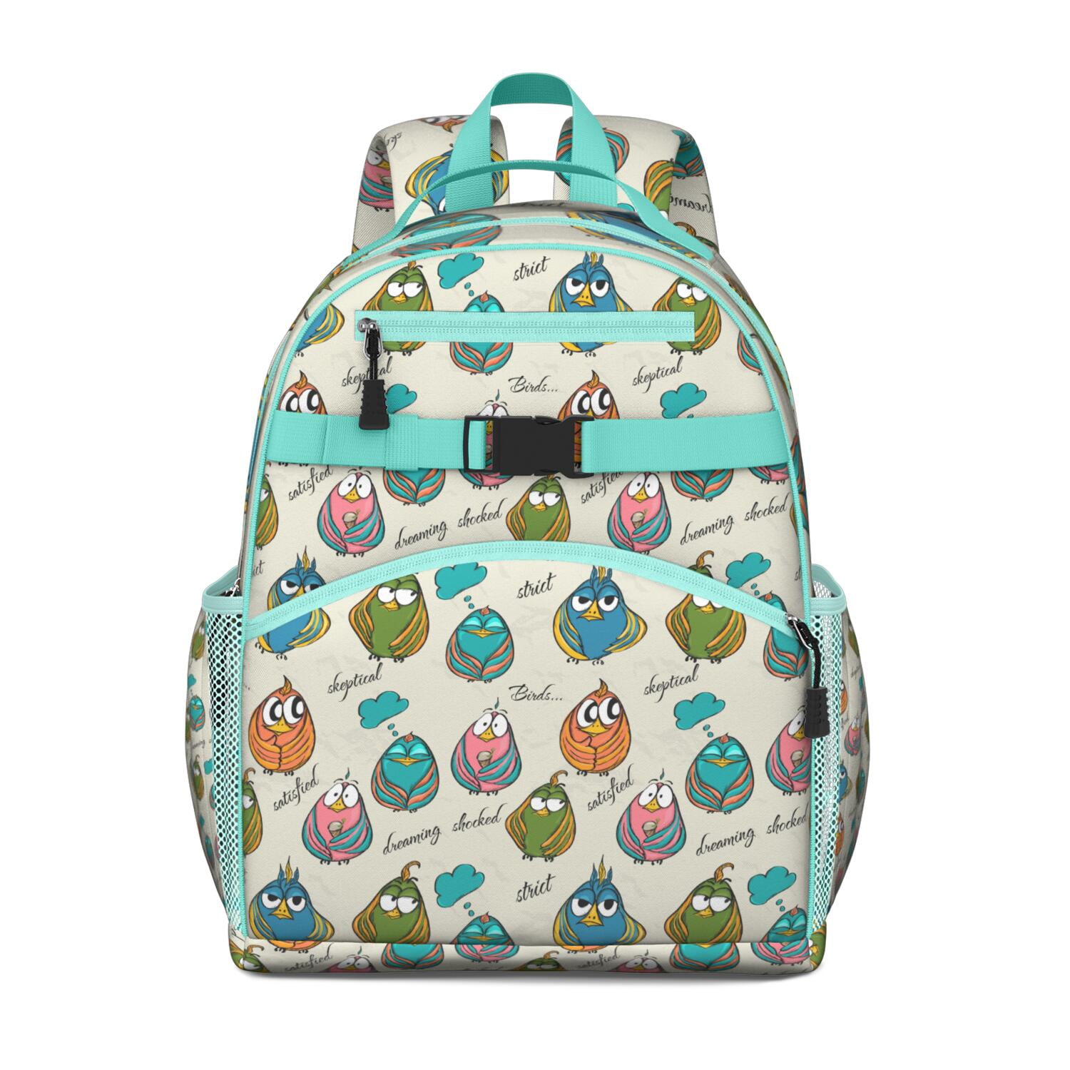 Cartoon Owl School Backpack - Ergonomic Book Bag with Big Eyes Owl ...