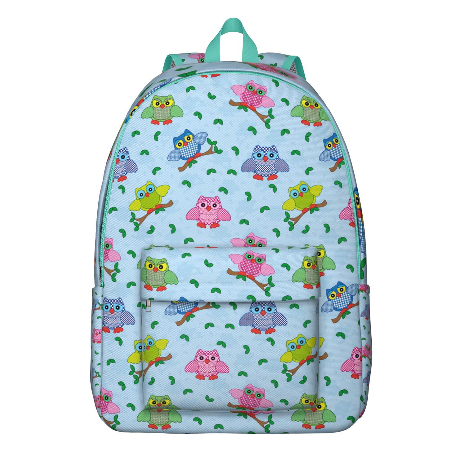 Cartoon Owl School Backpack, Waterproof Bookbag with Big Eyes Owl ...