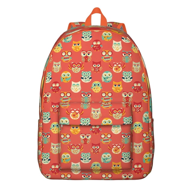 Cartoon Owl and Moon Backpack – Cute Owl Pattern School Daypack for ...