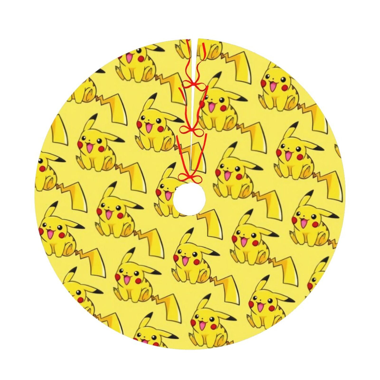 Cartoon P-okémon-Pikachu Christmas Tree Skirt 36 Inch,Soft and Funny ...