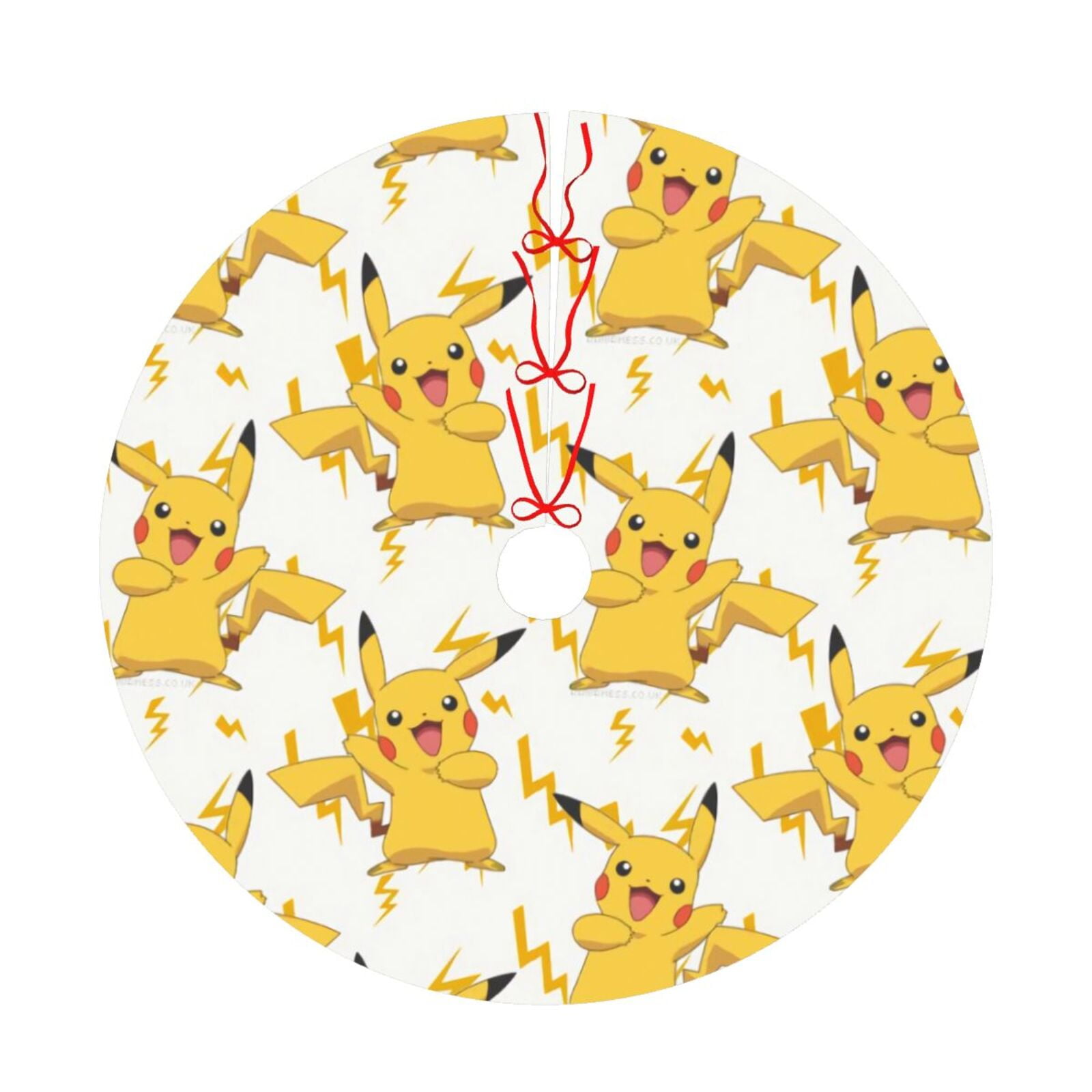 Cartoon P-okémon-Pikachu Christmas Tree Skirt 48 Inch,Soft and Funny ...