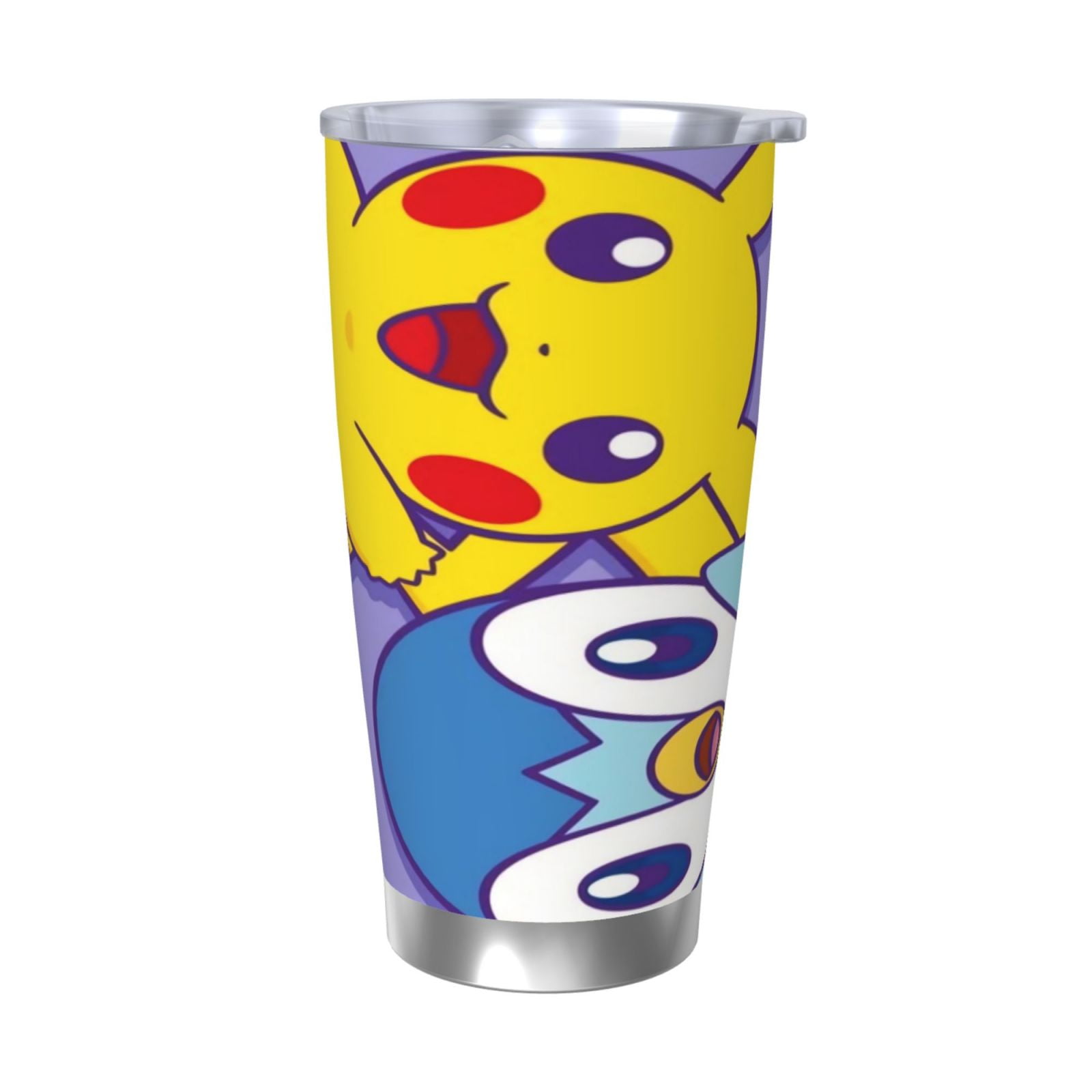 Cartoon P-okemon-Pikachu Game Kids Water Bottle with Straw Lid ...