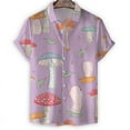 Cartoon Painting 3d Print Mushroom Shirt Men Summer Hawaiian Shirts ...
