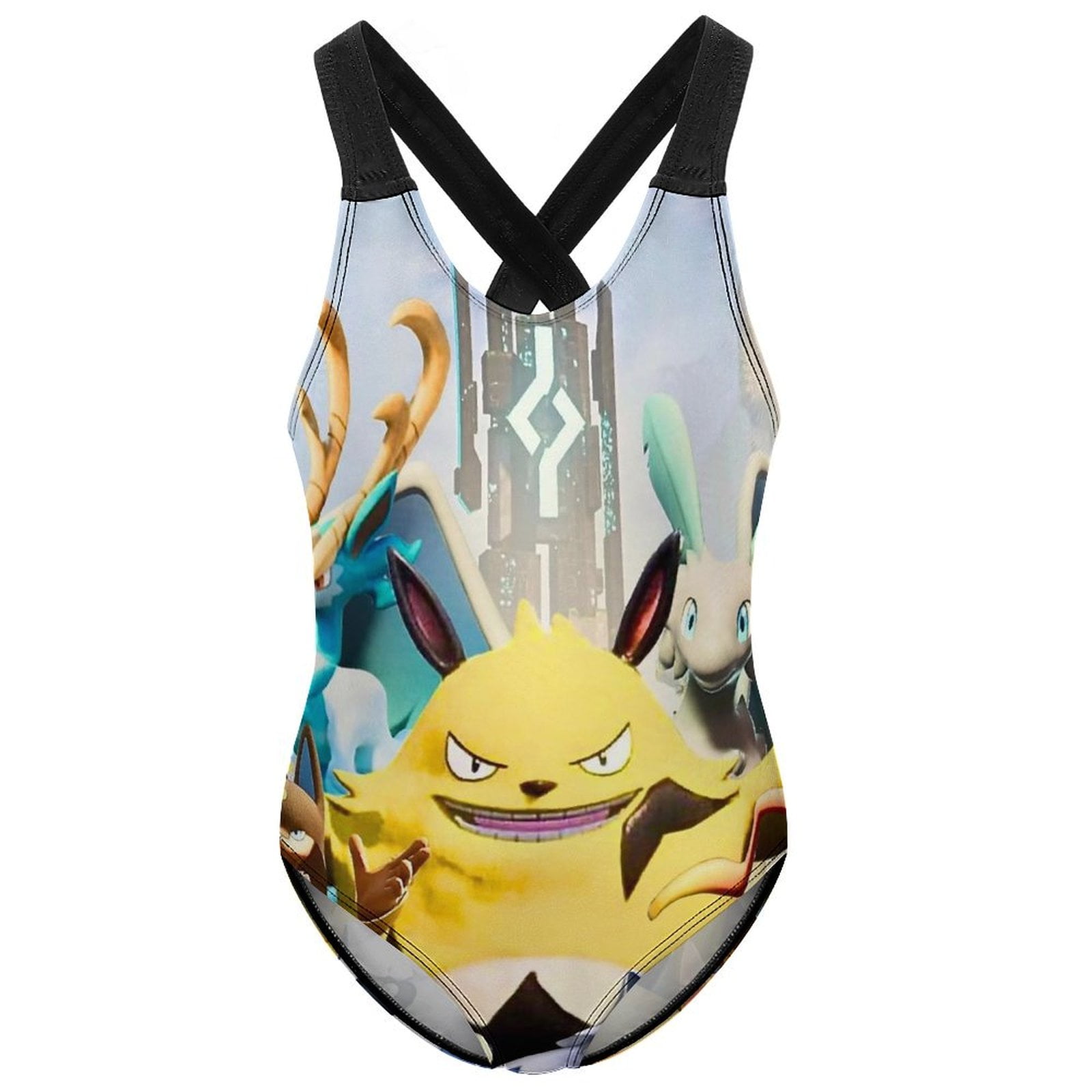 Cartoon Palworld Game Children's One-piece Swimsuit Summer Girl's ...