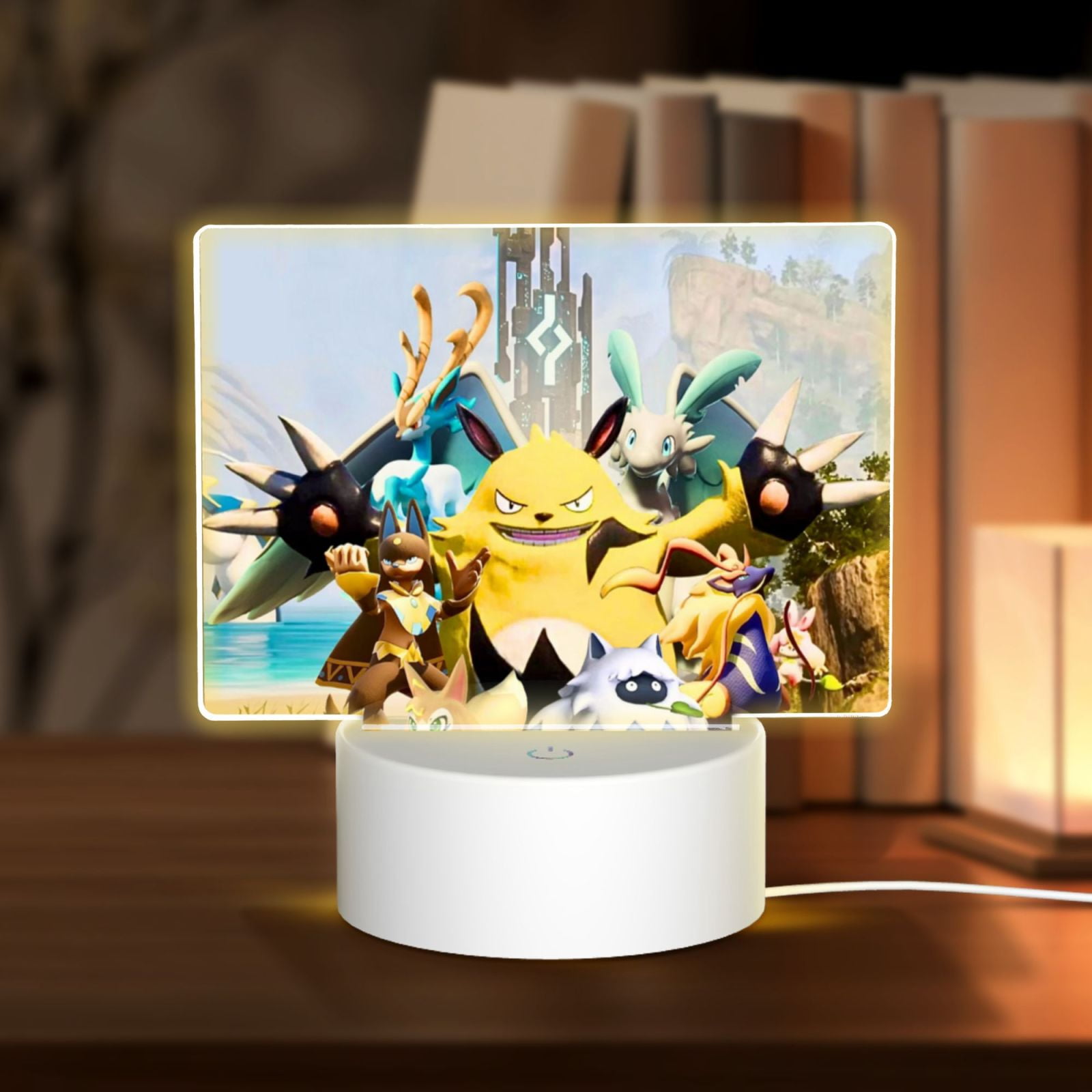 Cartoon Palworld Game Rectangular Acrylic Night Light USB Cable Lamp ...