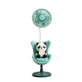 Cartoon Panda Chair Desktop Fan USB Rechargeable Three Speed Adjustable ...