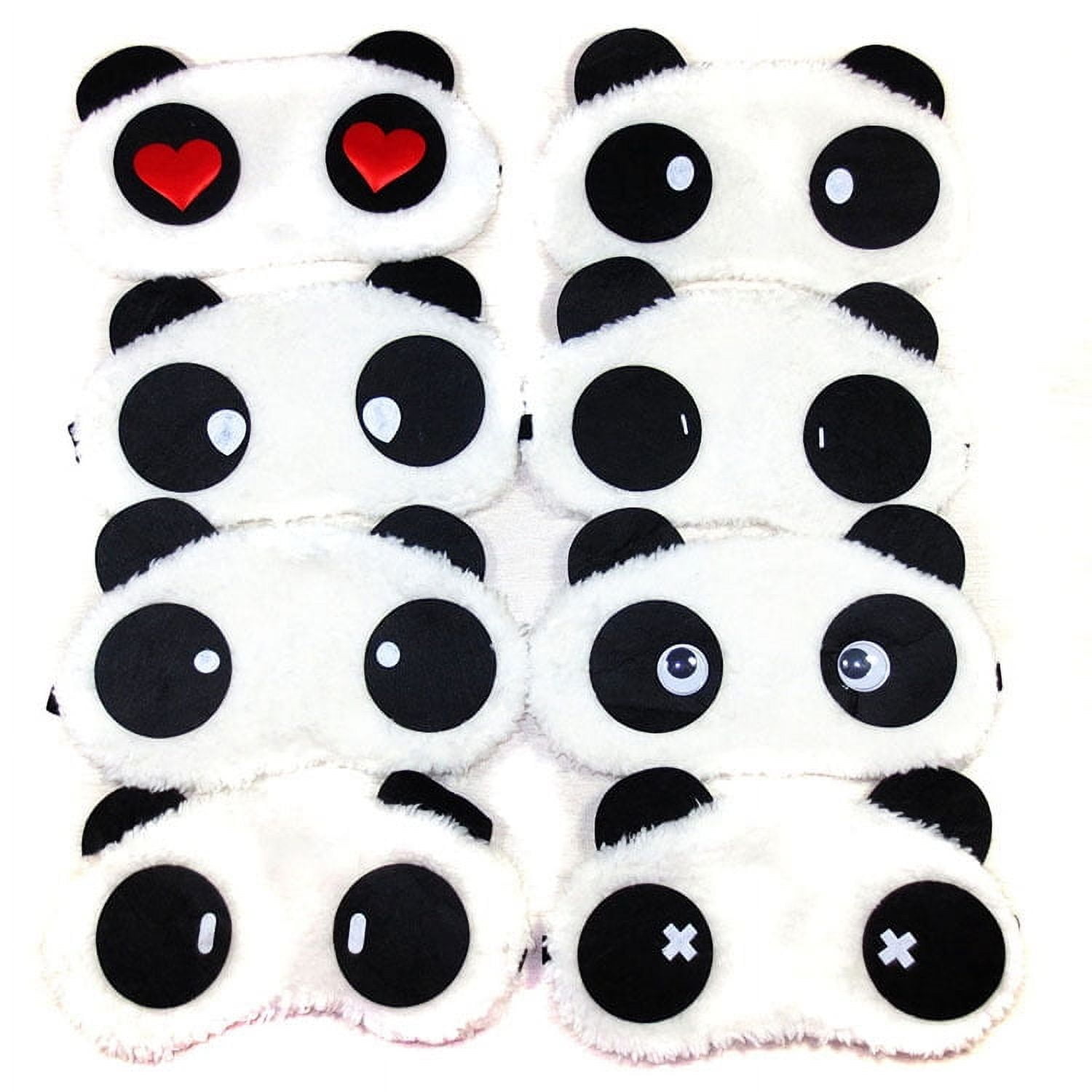 Cartoon Panda Eye Mask Plush Fabric Independent Packaging Eye Shading ...