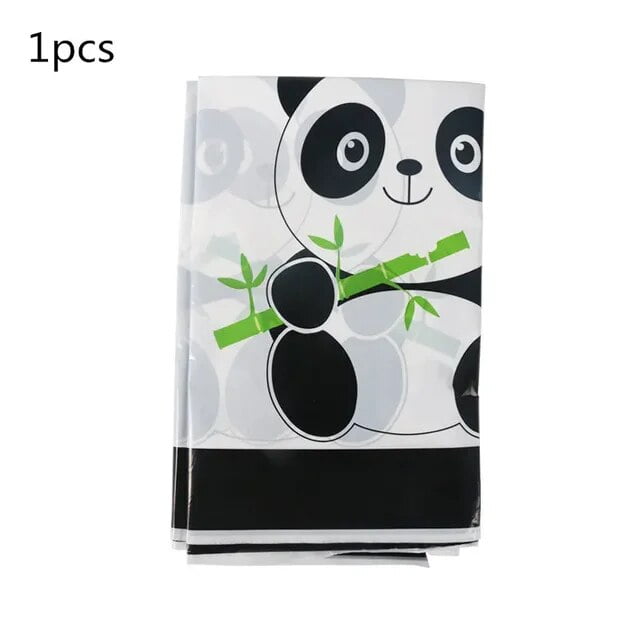 Cartoon Panda Theme Party Supply Happy Birthday Banner Napkin Panda ...