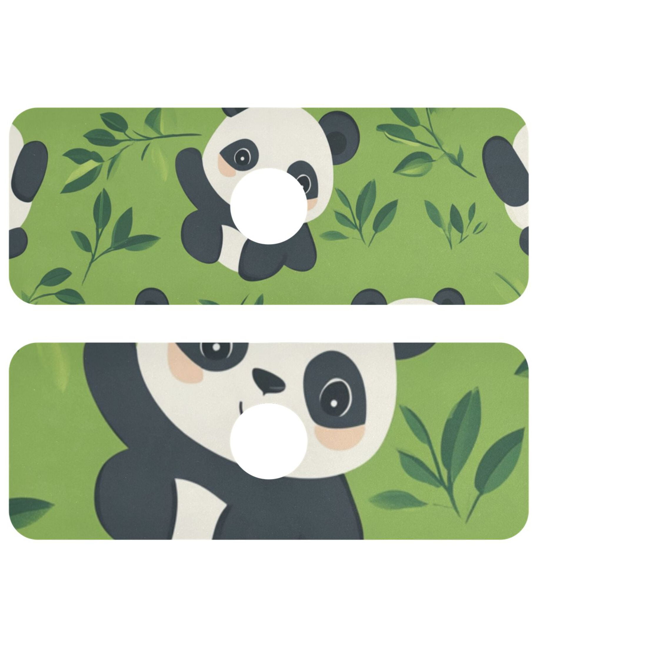 Cartoon Panda and Leaf Kitchen Sink Splash Guard, Silicone Sink Faucet ...