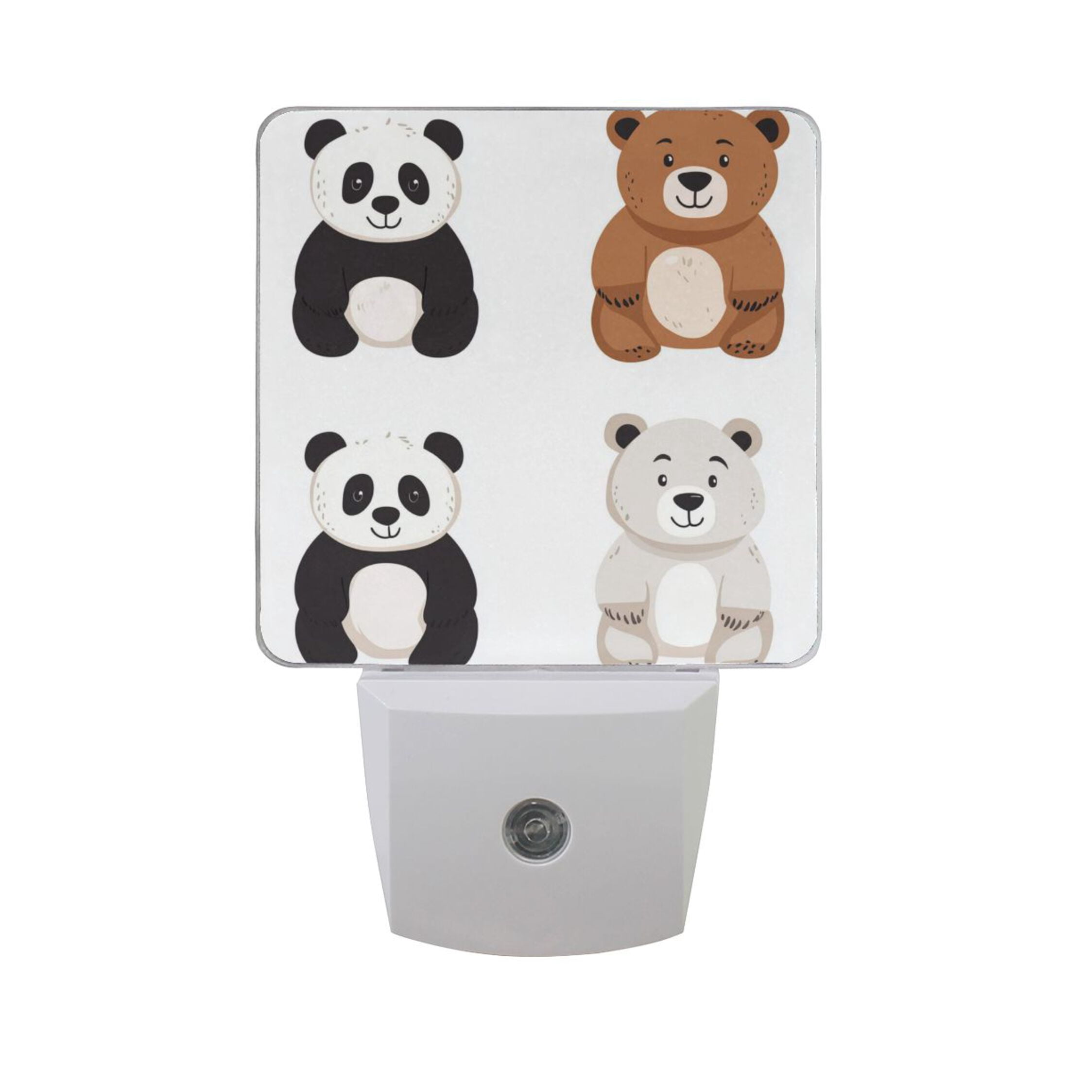 Cartoon Pandas Polar Bear Brown Bear LED Night Light with Smart Sensor ...