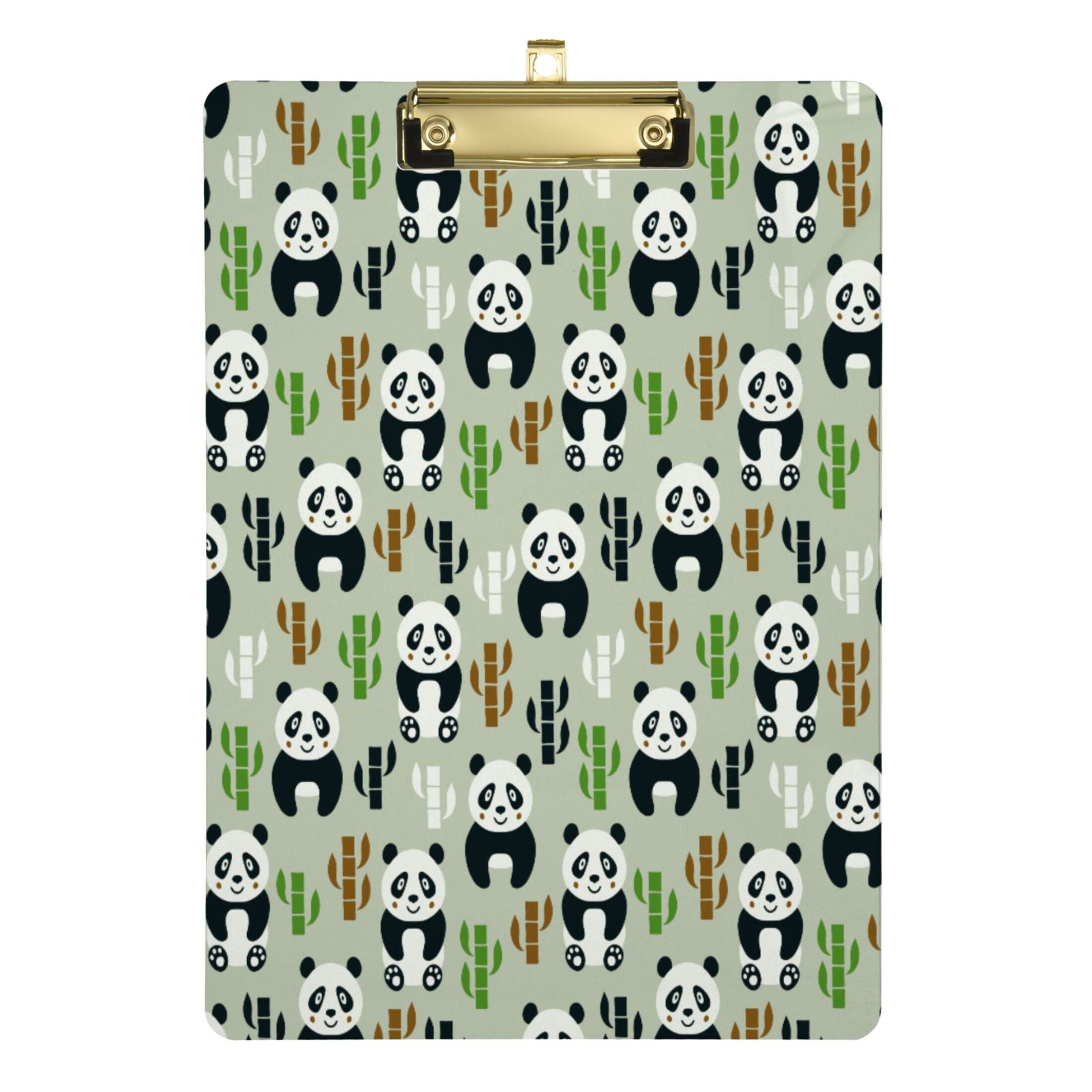 Cartoon Pandas and Bamboos Acrylic Clipboards A4 Standard Letter Size ...
