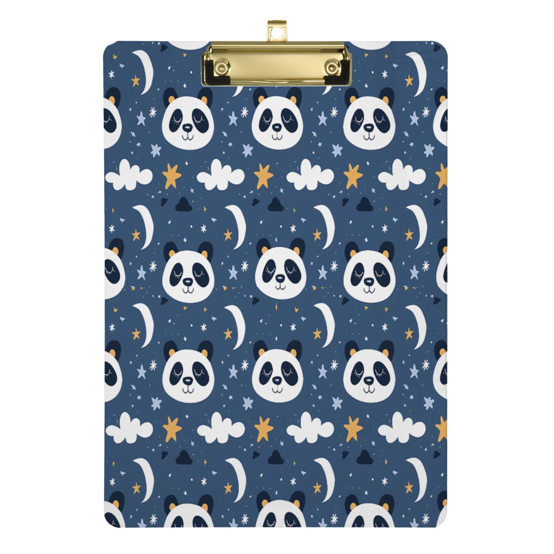Cartoon Pandas and Clouds Acrylic Clipboards A4 Standard Letter Size Clipboard 12.5" X 9" Clip ...