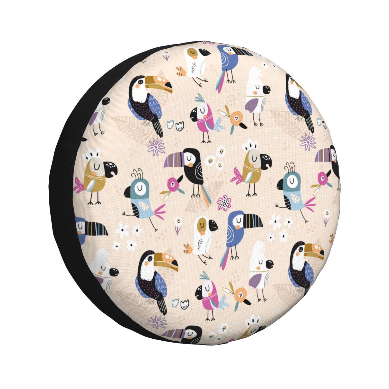 Cartoon Parrot Cute Toucan Spare Tire Cover for Trailer Camper RV Truck ...