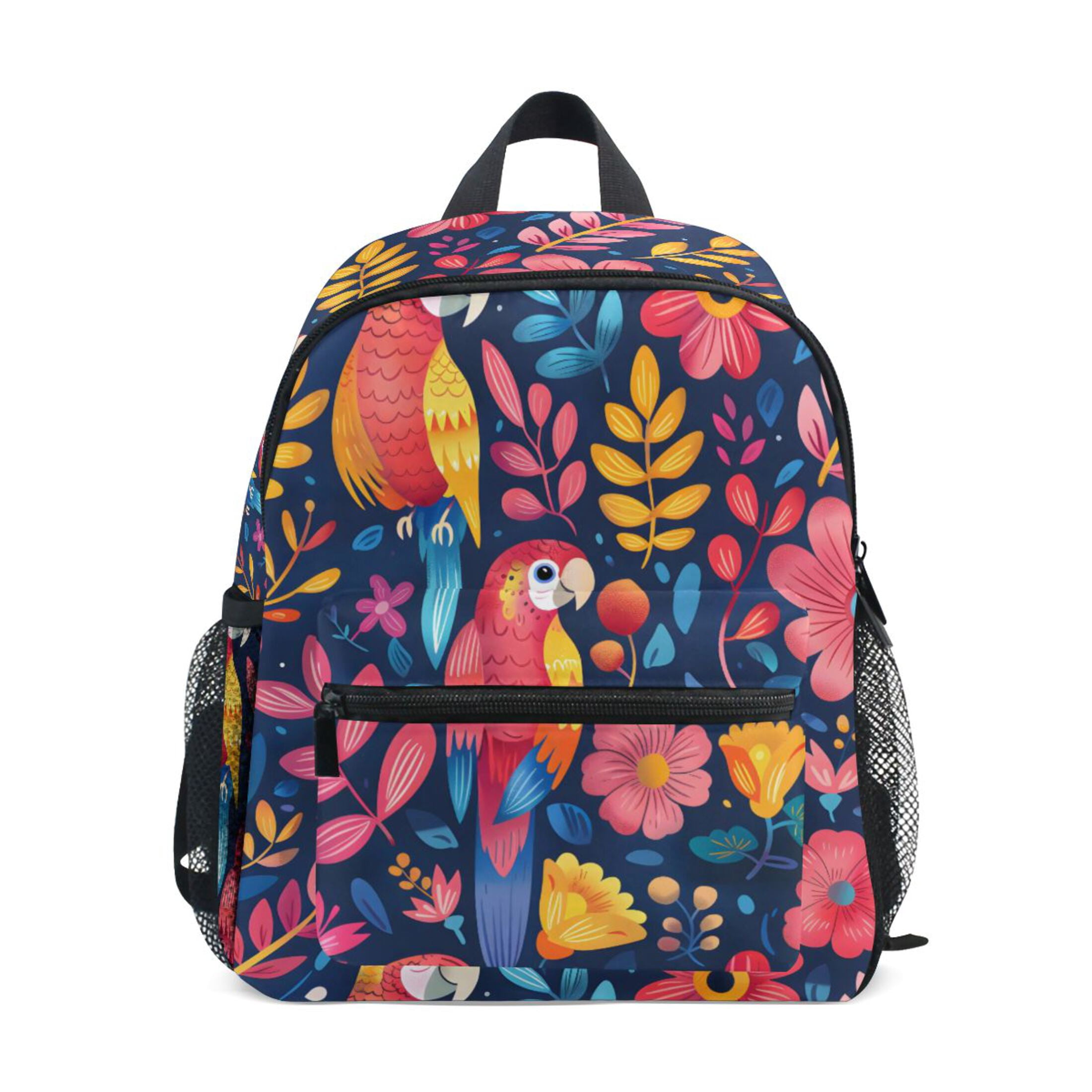 Cartoon Parrot Pattern Mini Backpack Cute Small Backpack with Chest ...