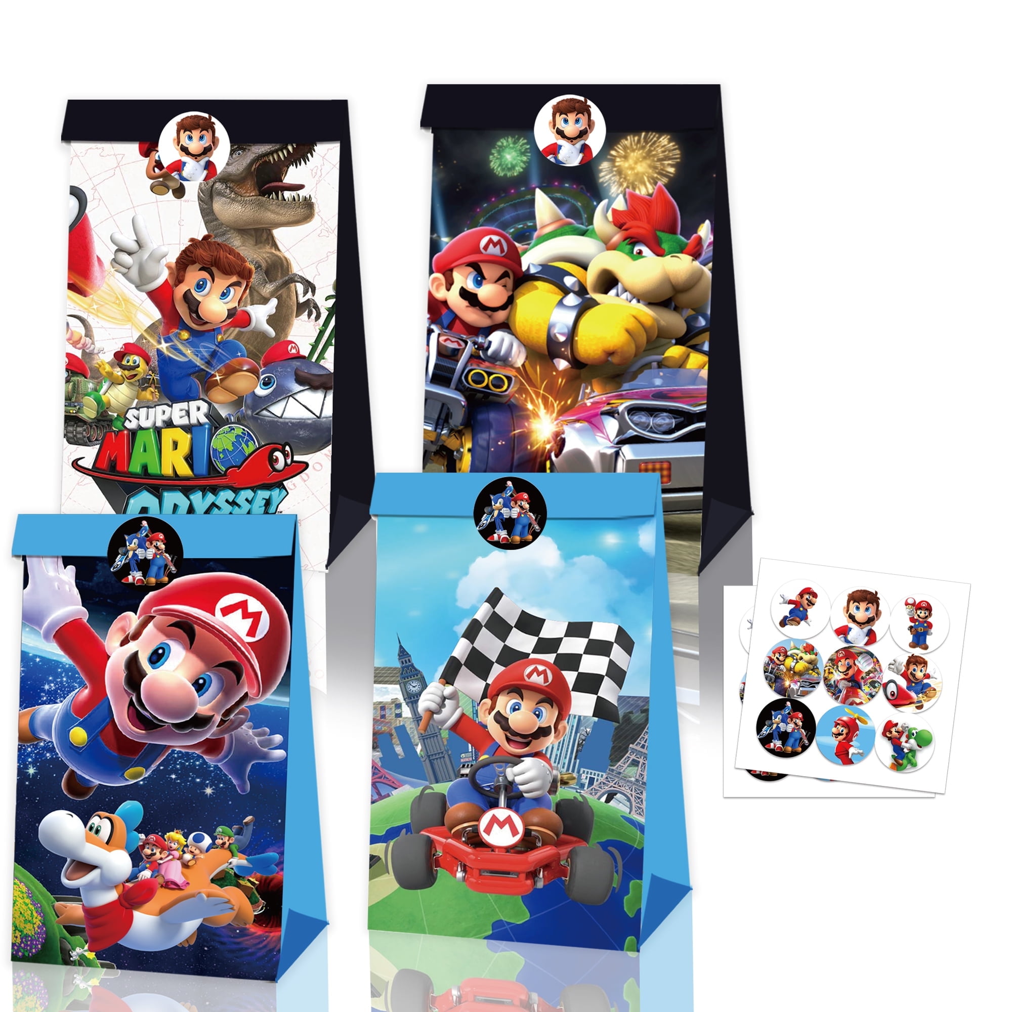 Cartoon Party Gifts Bags, Animation Mario Paper Favor Bags, Birthday ...