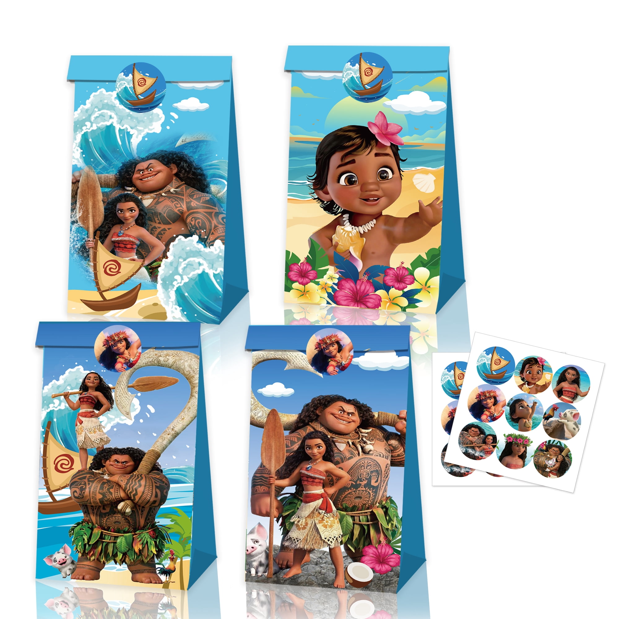 Cartoon Party Gifts Bags, Animation Moana Paper Favor Bags, Birthday ...