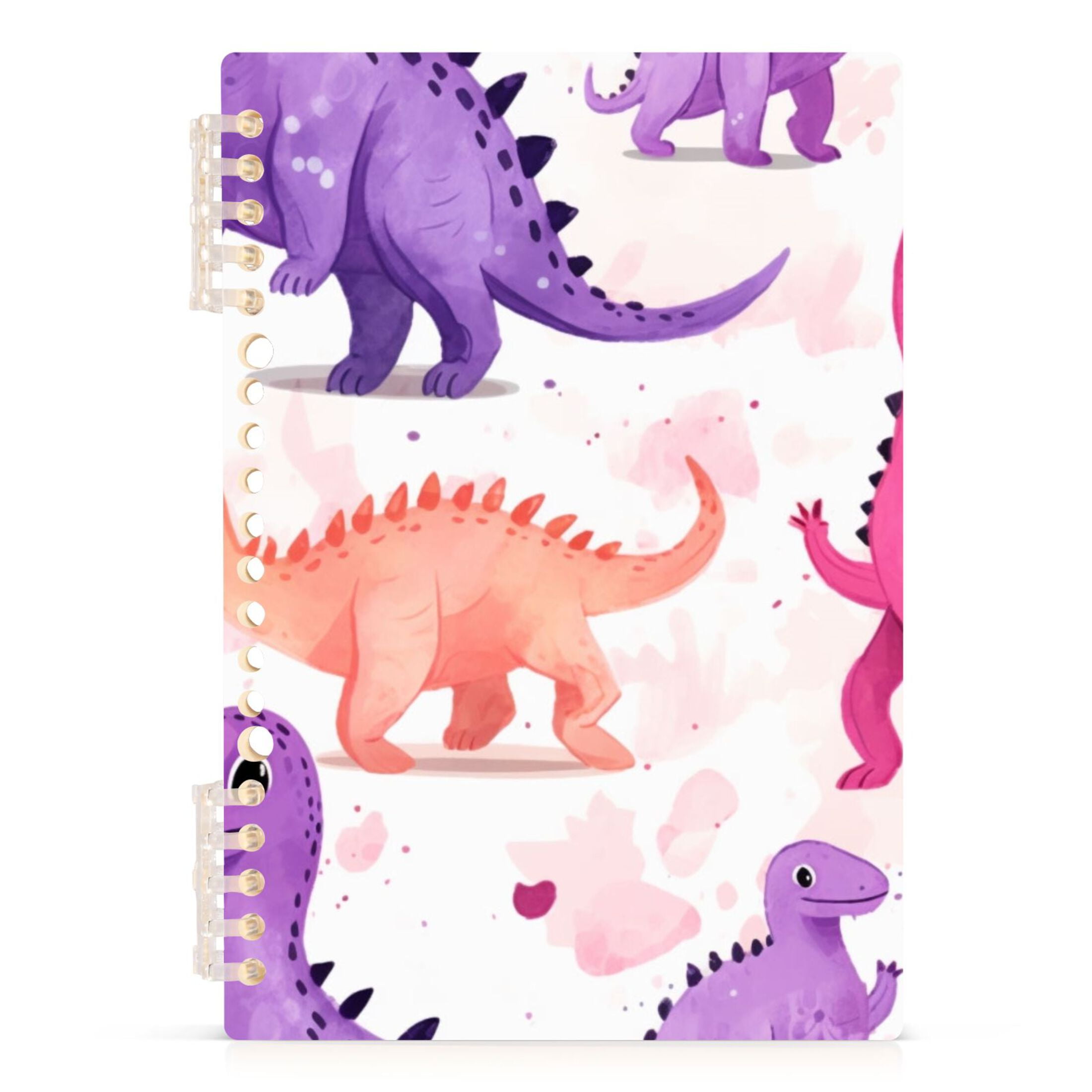 Cartoon Pastel Dinosaurs Spiral Notebooks 60 Sheets 120 Pages A5 ...