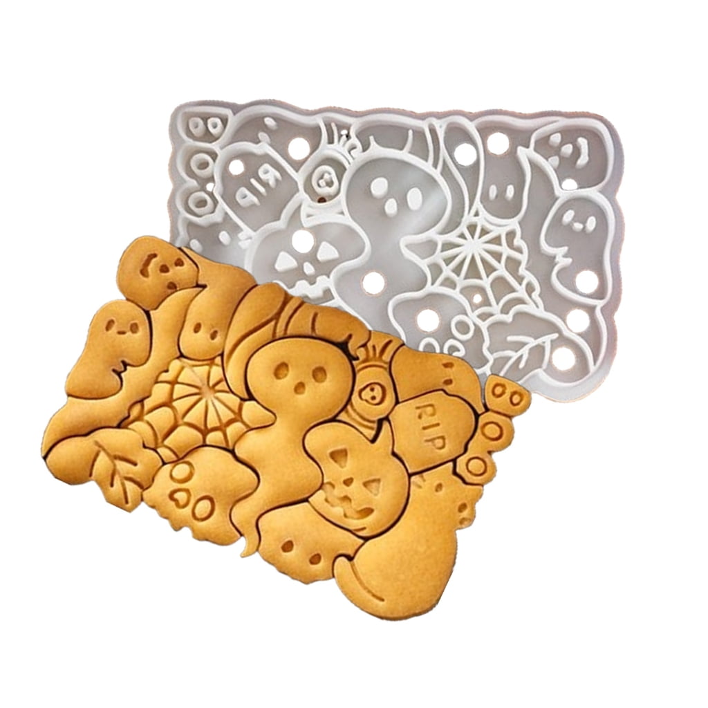 Cartoon Pattern Cookie Stamp Plastics Biscuit Molds Cookie Stamps ...