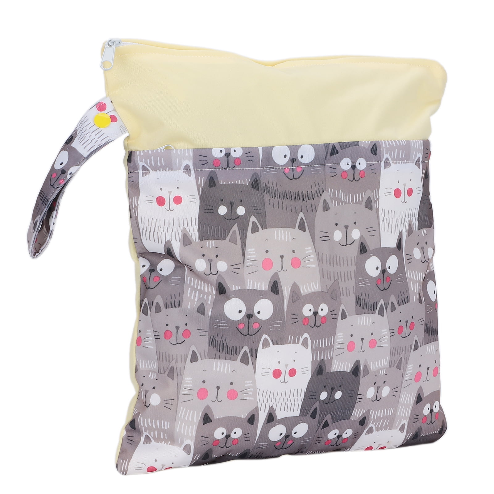 Cartoon Pattern Double Zippers Diaper Bag Wet Dry Bag Baby Diapers ...