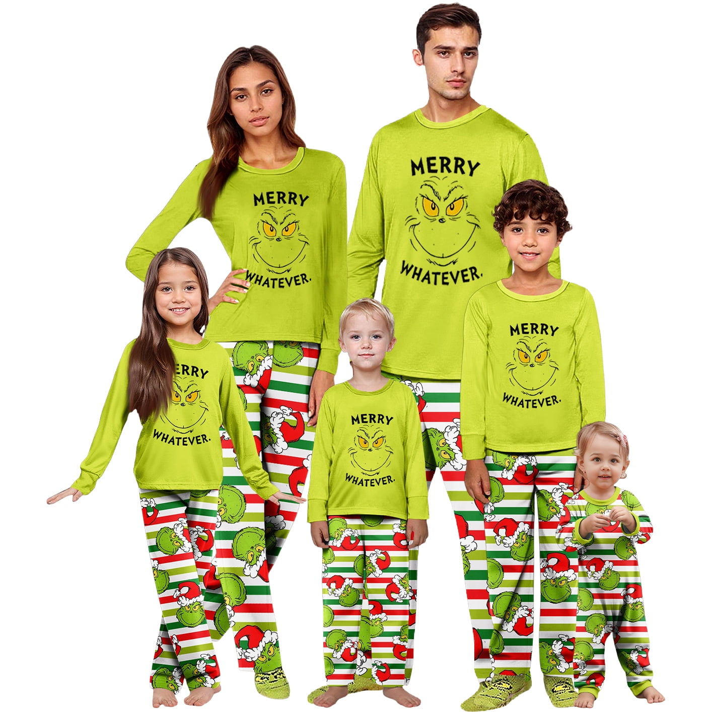 Cartoon Pattern Family Christmas Pajamas Matching Sets,Matching Family Outfits,Harmony-enhancing ...