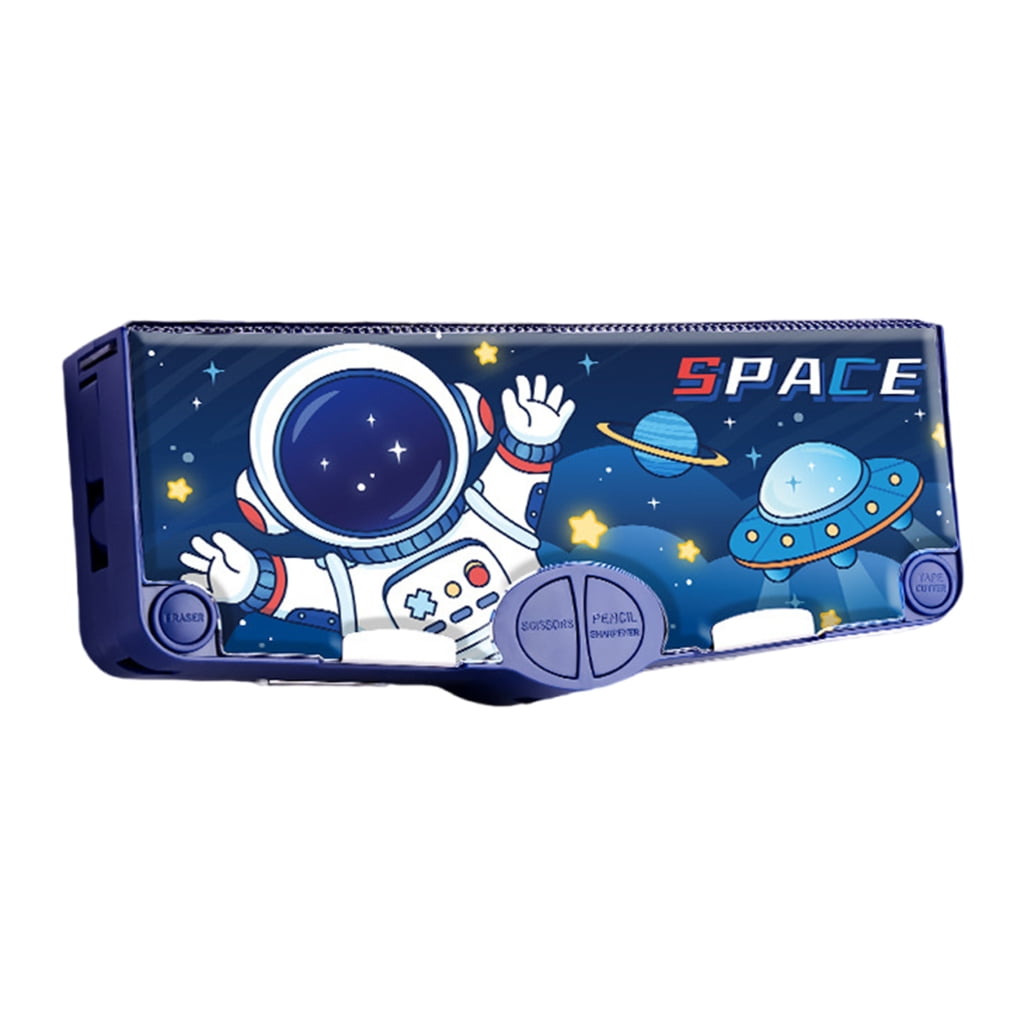 Cartoon Pen Case Multifunctional Pencil Box With Safety Scissors ...