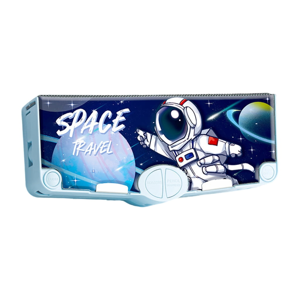 Cartoon Pen Case Multifunctional Pencil Box With Safety Scissors ...