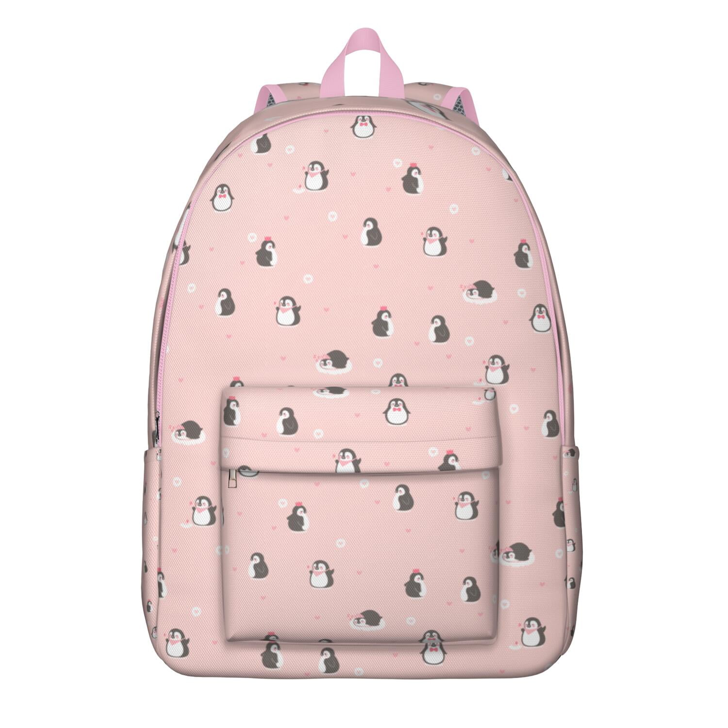 Cartoon Penguin Backpack – Cute Emperor Penguin Design with Snowflake ...