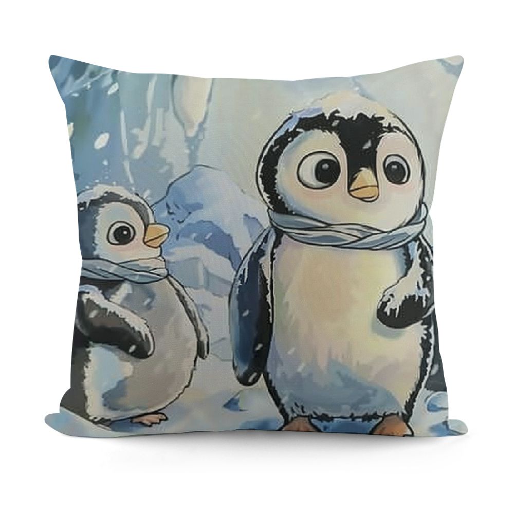 Cartoon Penguin Pillow Cover for Couch Sofa Bed,Outdoor Ice House ...