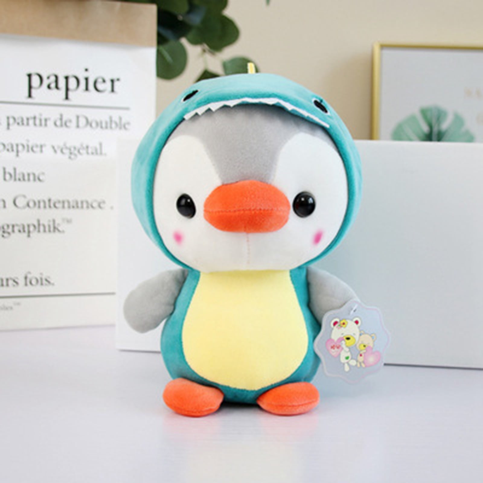 Cartoon Penguin Plush Toy, Cute Penguin Doll Wearing Animal Costume ...
