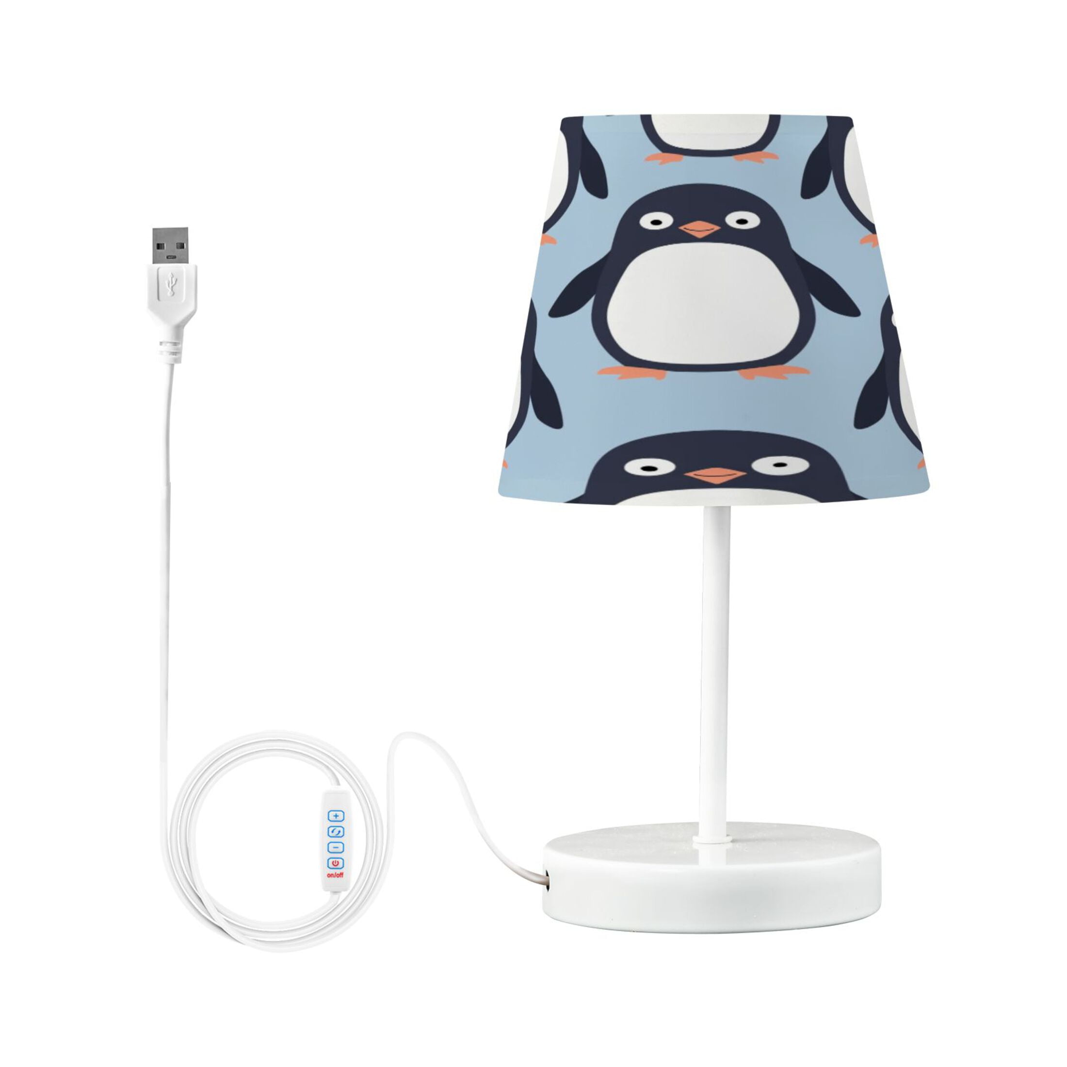 Cartoon Penguins Desk Lamp LED Table Nightstand Lamps with 3 Color ...
